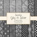 Gray and Silver Digital Paper, Silver Foil and Grey Pattern Backgrounds ...