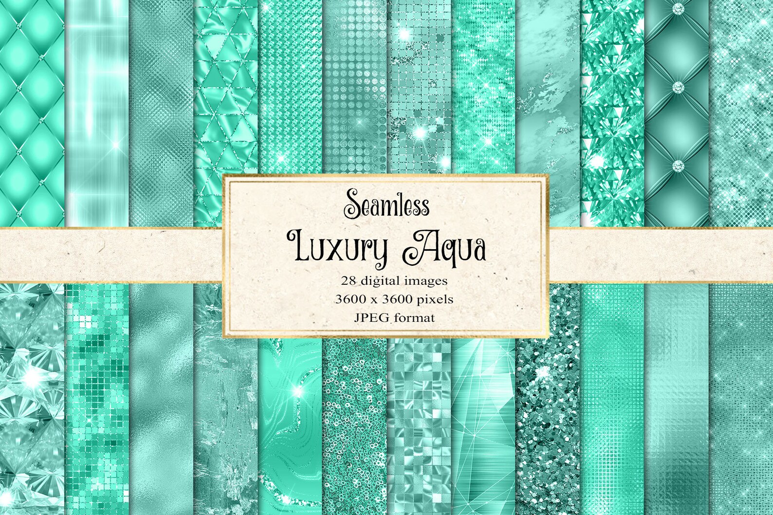 Luxury Aqua Textures Digital Paper Glitter Foil Backgrounds - Etsy