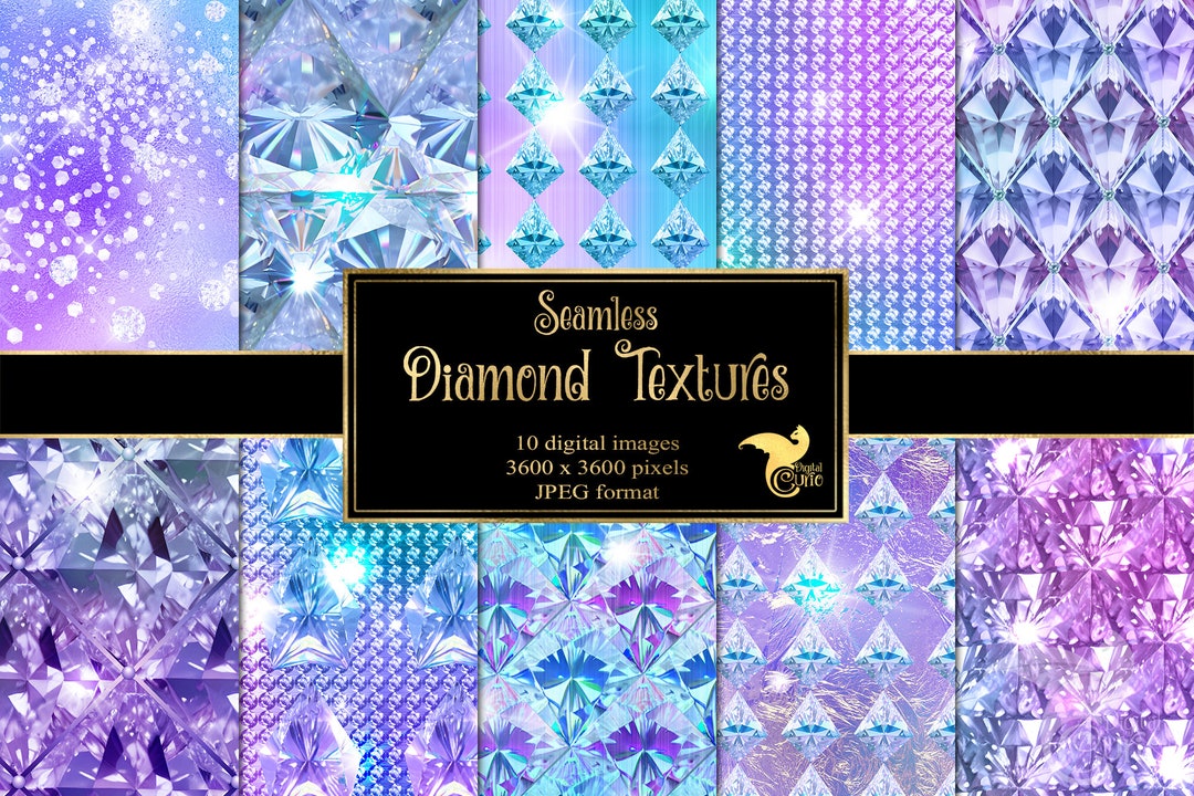 Seamless Diamond Textures Digital Printable Crystal Diamond - Etsy