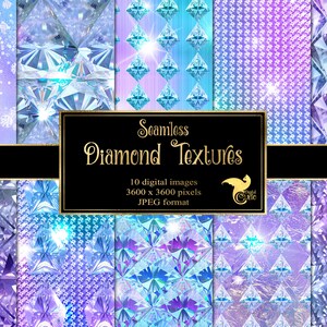 Seamless Diamond Textures Digital Printable Crystal Diamond - Etsy