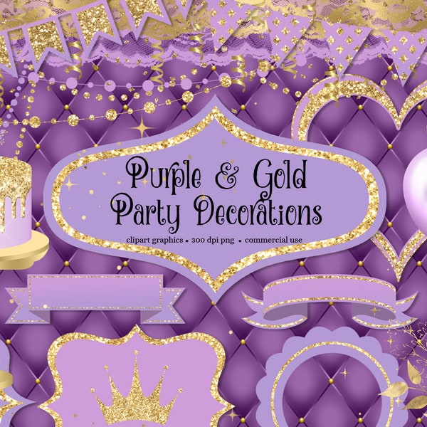 Purple Party Decorations - Etsy