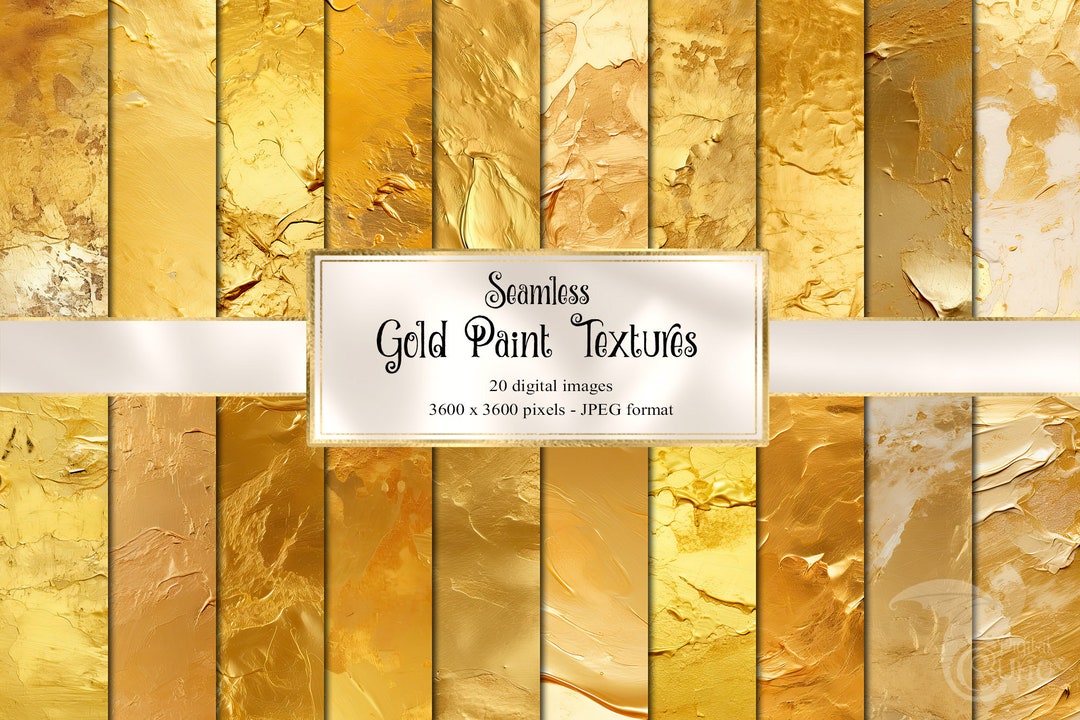 Gold Paint Textures - Seamless Digital Paint Backgrounds Instant ...