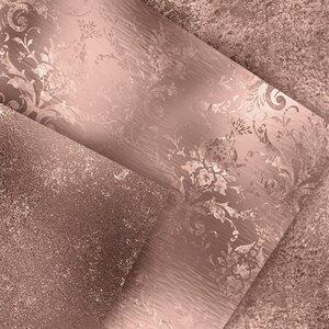 Aged Rose Gold Digital Paper, Seamless Textures, Grunge Distressed ...