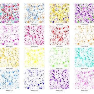 Seamless Paint Splatters Digital Paper, Seamless Paint Texture ...