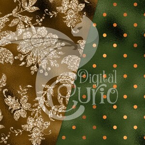 Autumn Glam Digital Paper - Seamless Textures With Glitter and Sequins ...