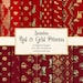 Red and Gold Princess Digital Paper, Seamless Princess Patterns and ...