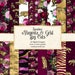 Magenta and Gold Big Cats Digital Paper, Seamless Animal Print (digital ...