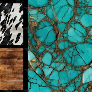 Western Textures Digital Paper, Seamless Cowboy Backgrounds (instant ...