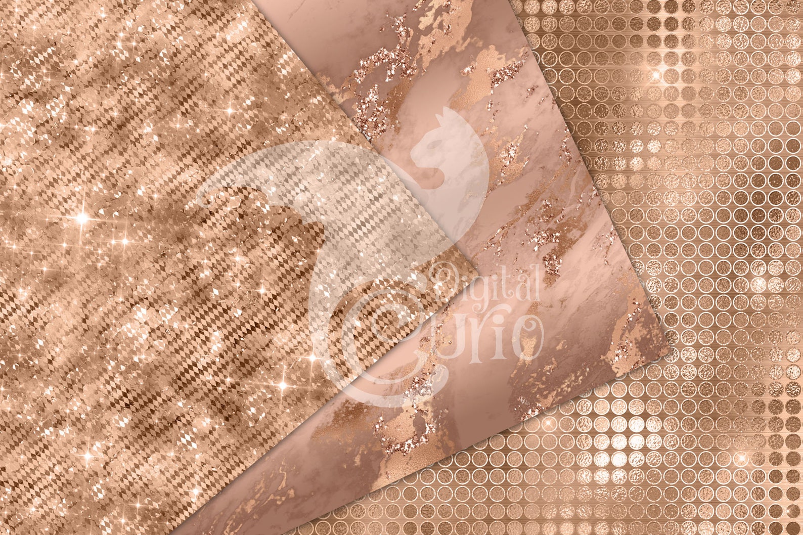 Luxury Rose Gold Digital Paper Seamless Rose Gold Scrapbook - Etsy