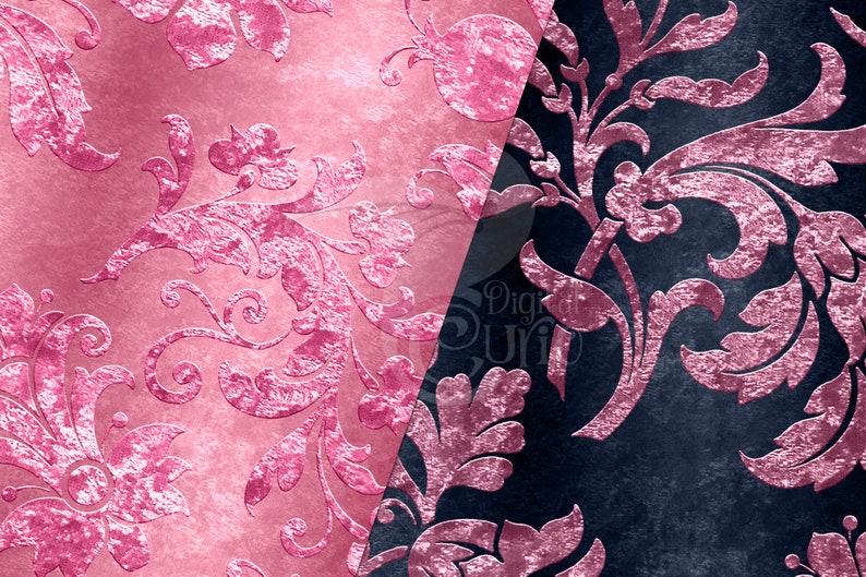 Embossed Pink Velvet Digital Paper Seamless Antique - Etsy