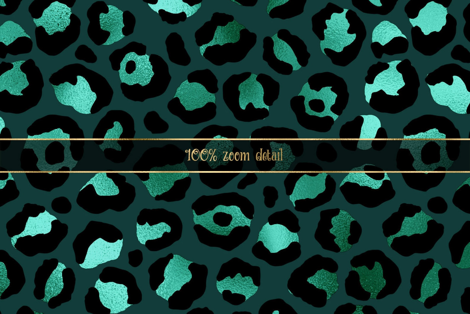 Teal and Gold Leopard Digital Paper Seamless Leopard Spot - Etsy UK