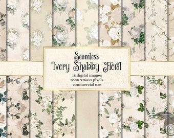 Ivory Digital Paper | Etsy