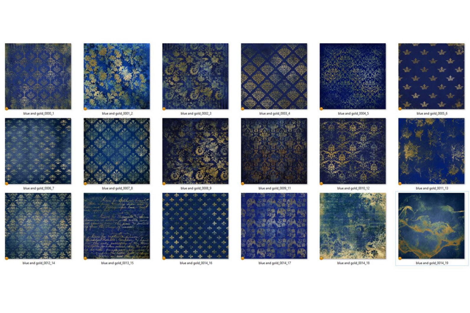 Distressed Blue and Gold Digital Paper Gold Foil Patterns - Etsy
