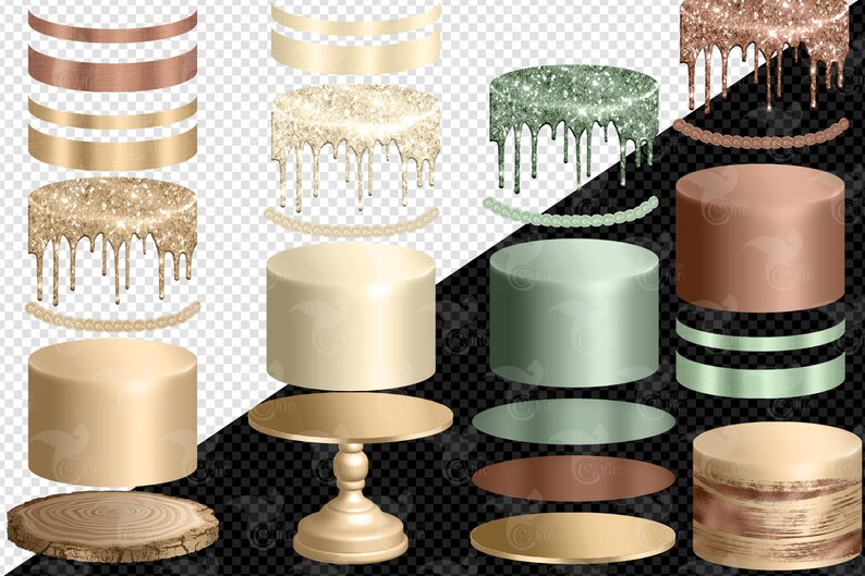 Country Rustic Cakes Clipart Birthday and Wedding Cake Clip - Etsy
