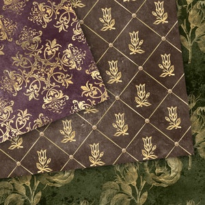 Golden Fairy Digital Paper, Seamless Textures With Gold Fairy Patterns ...