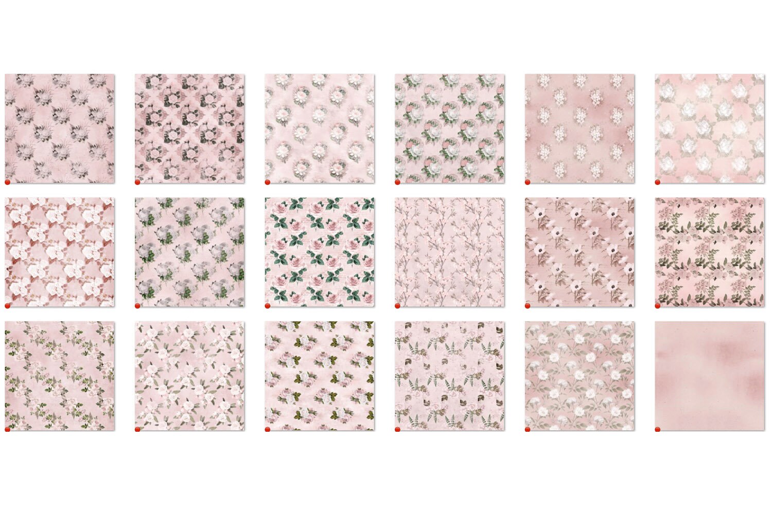 Pink Shabby Floral Digital Paper seamless shabby chic | Etsy