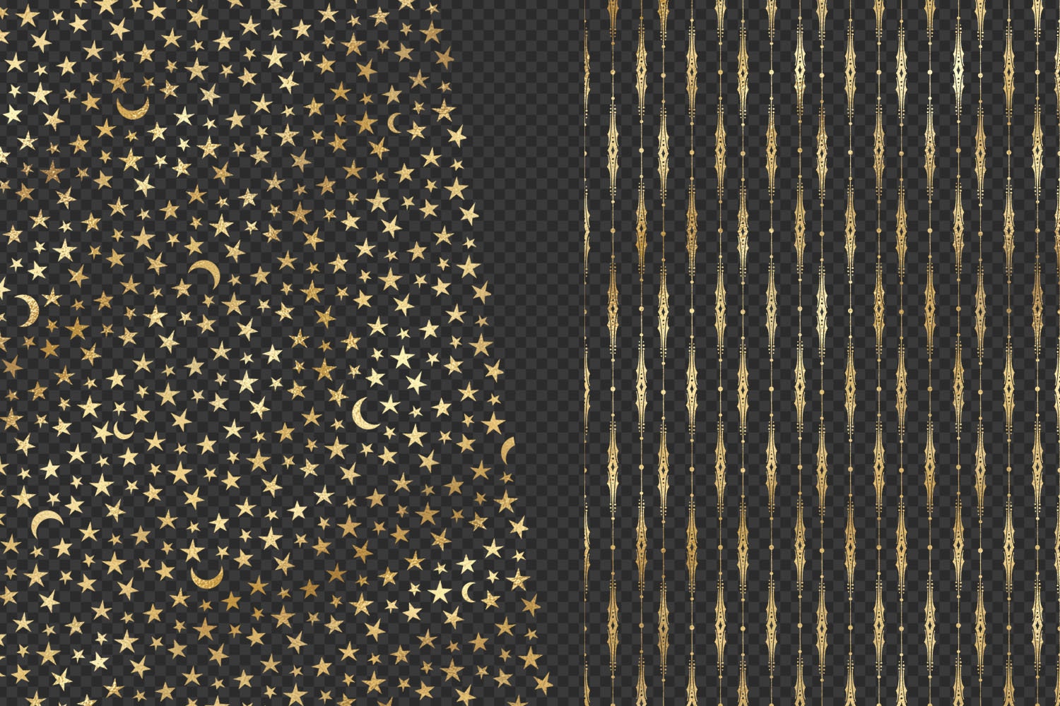 Gold Pattern Overlays 2 Seamless Gold Foil Pattern PNG - Etsy UK