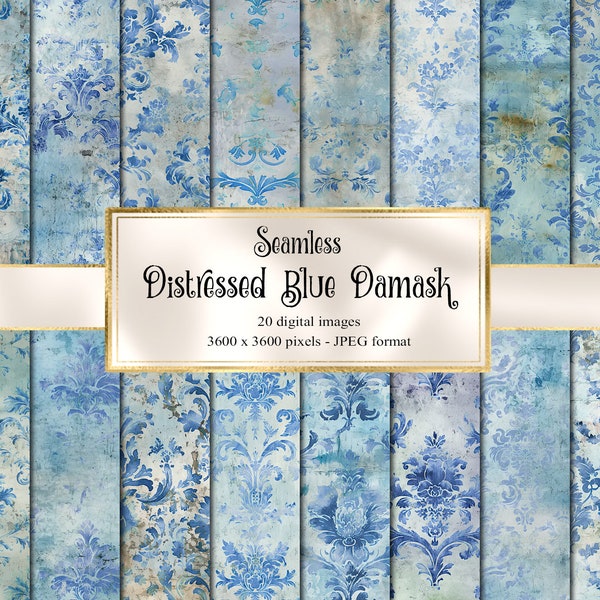 Blue Distressed - Etsy