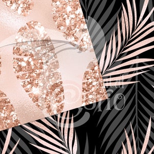 Rose Gold Safari Digital Paper - Seamless African Animal Print, Giraffe ...