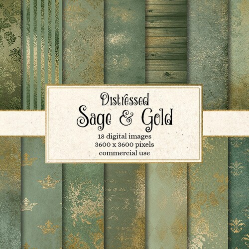 Green Textures Digital Paper Printable Scrapbook Paper - Etsy