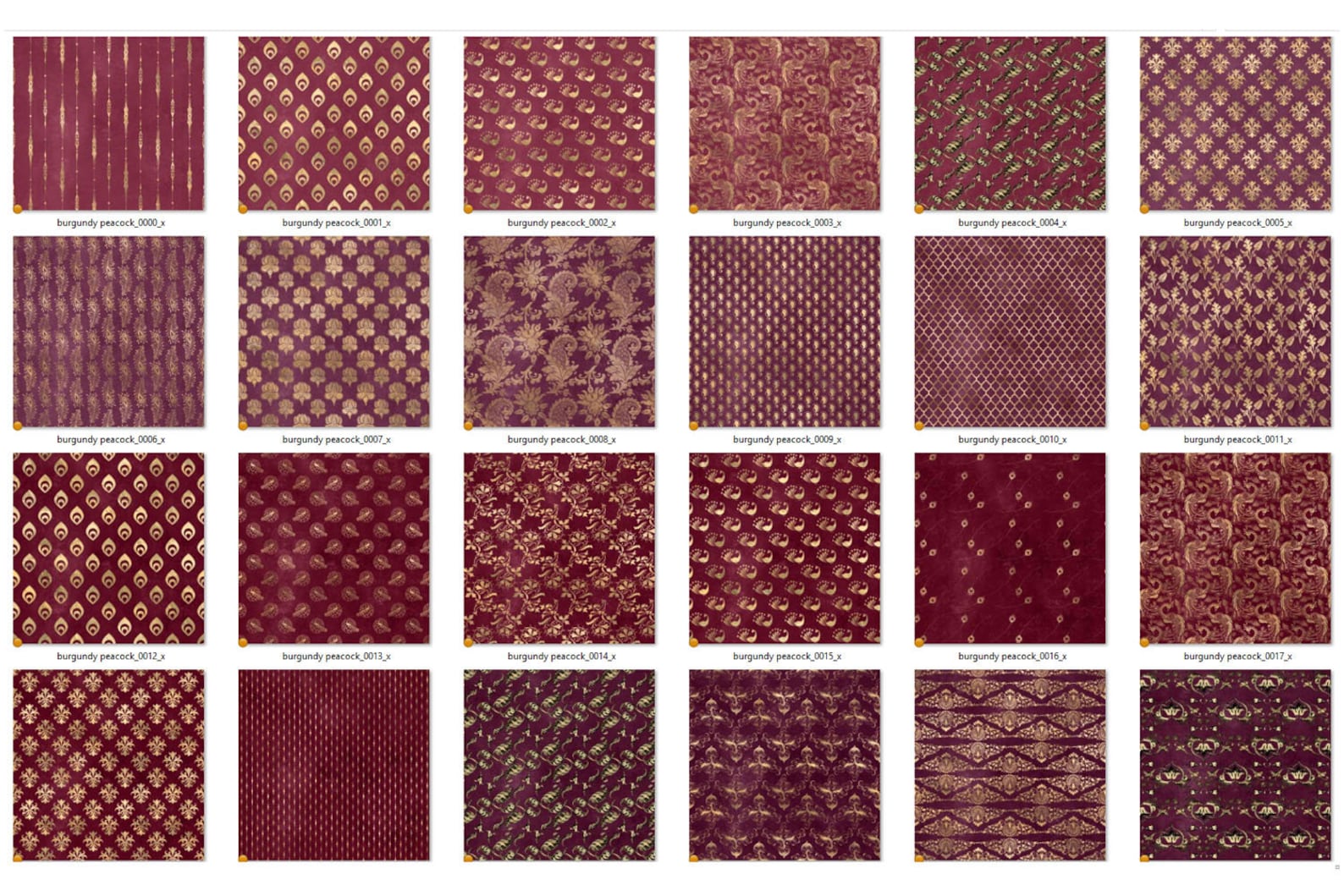 Burgundy and Gold Peacock Digital Paper Seamless Gold Peacock - Etsy