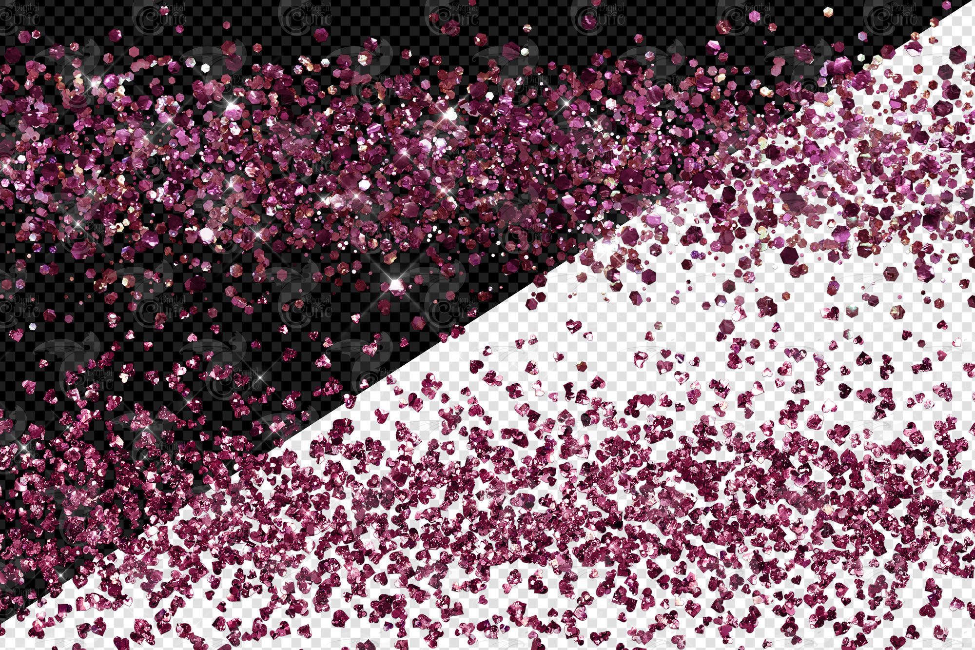 Burgundy Glitter Clipart Overlays Digital Instant Download - Etsy