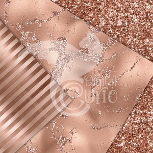 Luxury Rose Gold Digital Paper 2, Seamless Rose Gold Textures With ...