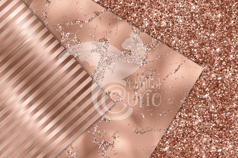 Luxury Rose Gold Digital Paper 2 Seamless Rose Gold Textures - Etsy