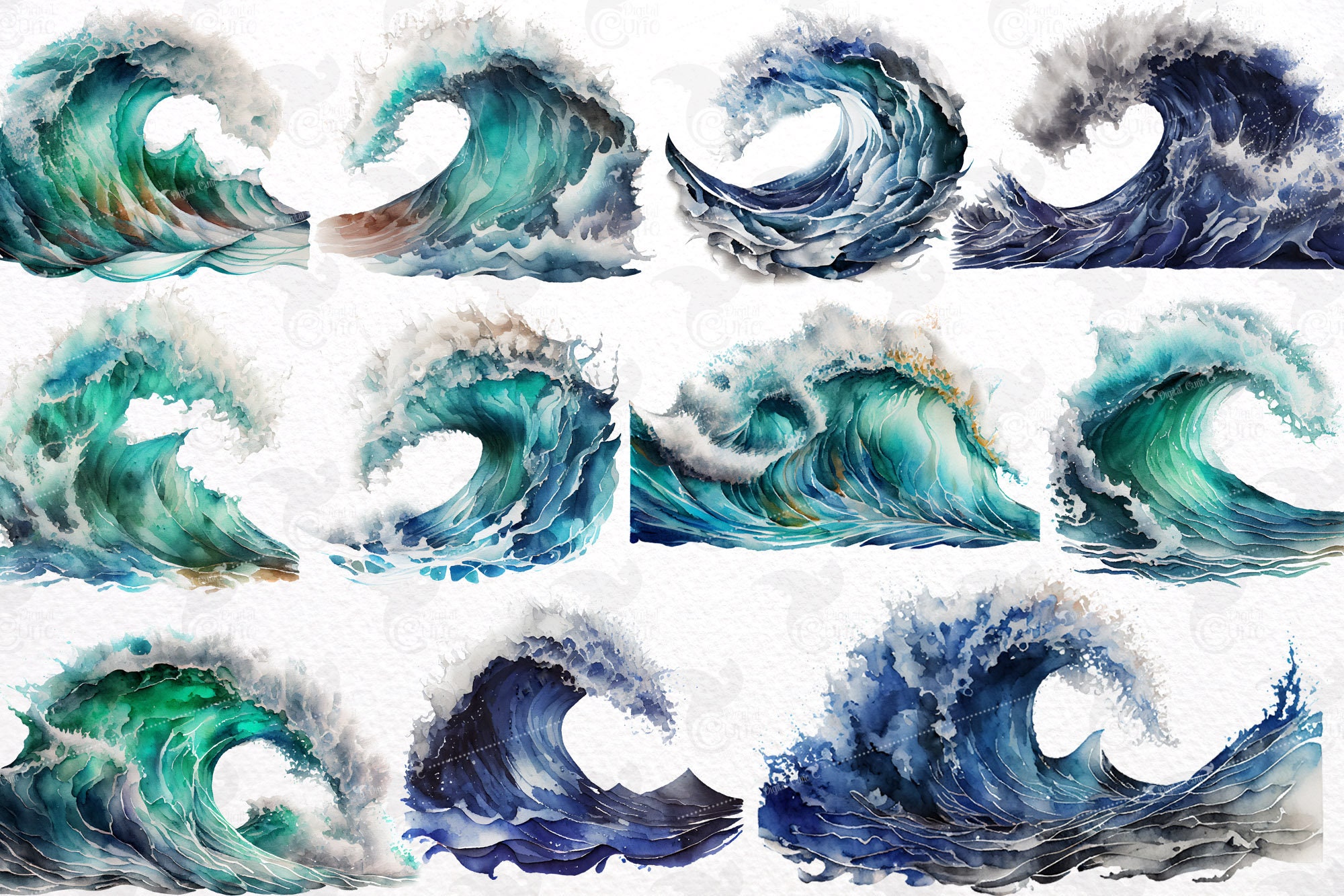 Cartoon Crashing Waves