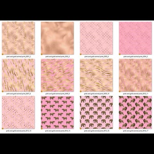 Pink and Gold Animal Skins Digital Paper, Seamless African Animal Print ...