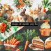 Watercolor Carrot Clipart – Bunny Rabbits & Cake Graphics (digital ...