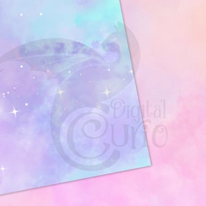 Cotton Candy Digital Paper - Seamless Rainbow Pastel Textures Instant ...