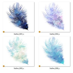Galaxy Feathers Clipart, Watercolor Nebula Graphics (digital Download ...