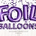 Violet Foil Balloon Alphabet Clip Art - Digital Instant Download ...