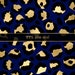 Royal Blue and Gold Leopard Digital Paper, Seamless Leopard Spot ...