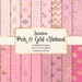 Pink and Gold Mermaid Digital Paper, Seamless Gold Mermaid Patterns ...