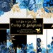 5x7 Blue and Gold Floral Overlays for Invitations Planners - Etsy