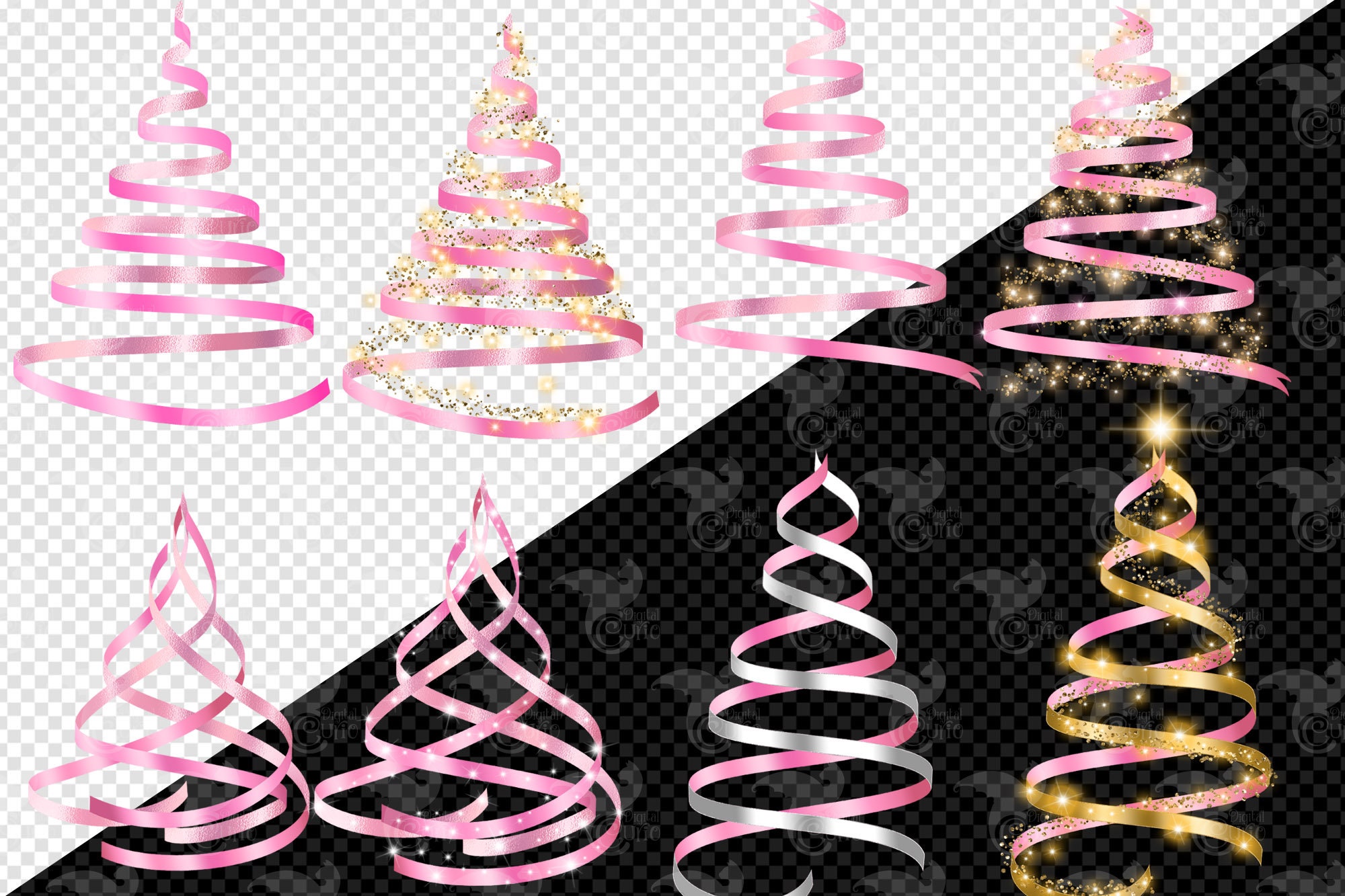 Christmas Clip Art Pink Ribbon