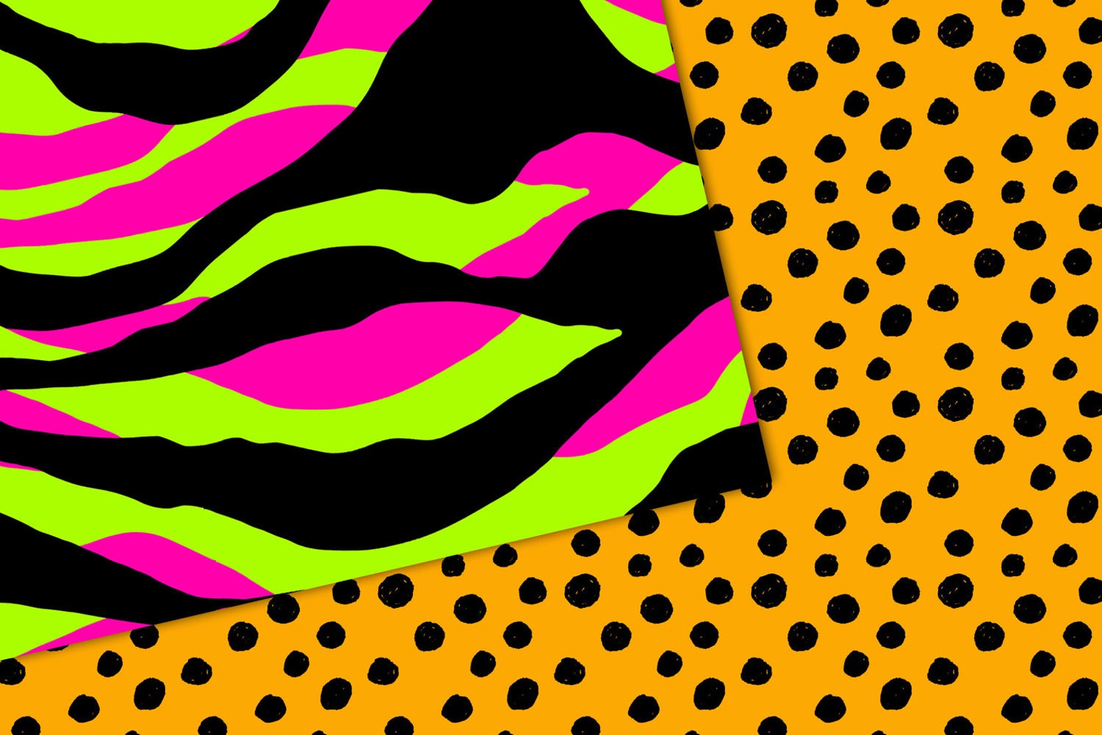 Neon Safari Digital Paper, Animal Print Patterns (digital Download) - Etsy