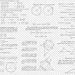 Vintage Math Overlays, Antique Calculus and Geometry Formulas and ...
