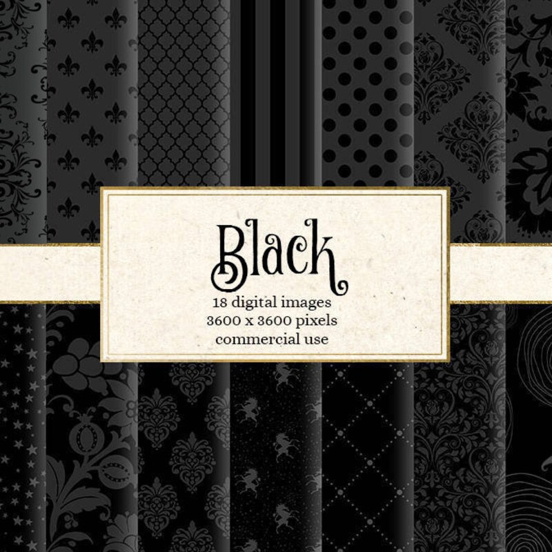 Black Grey Damask - Etsy