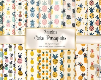 Digital Paper - Pineapples - SEAMLESS - Etsy