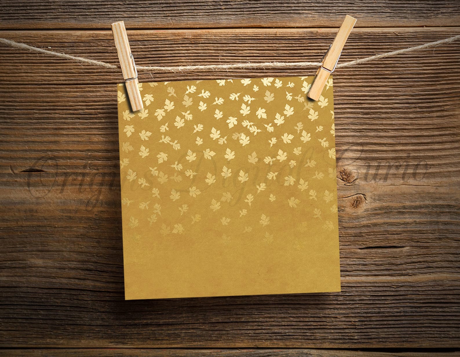 Gold Autumn Leaves Digital Paper Golden Leaf Confetti Paper | Etsy