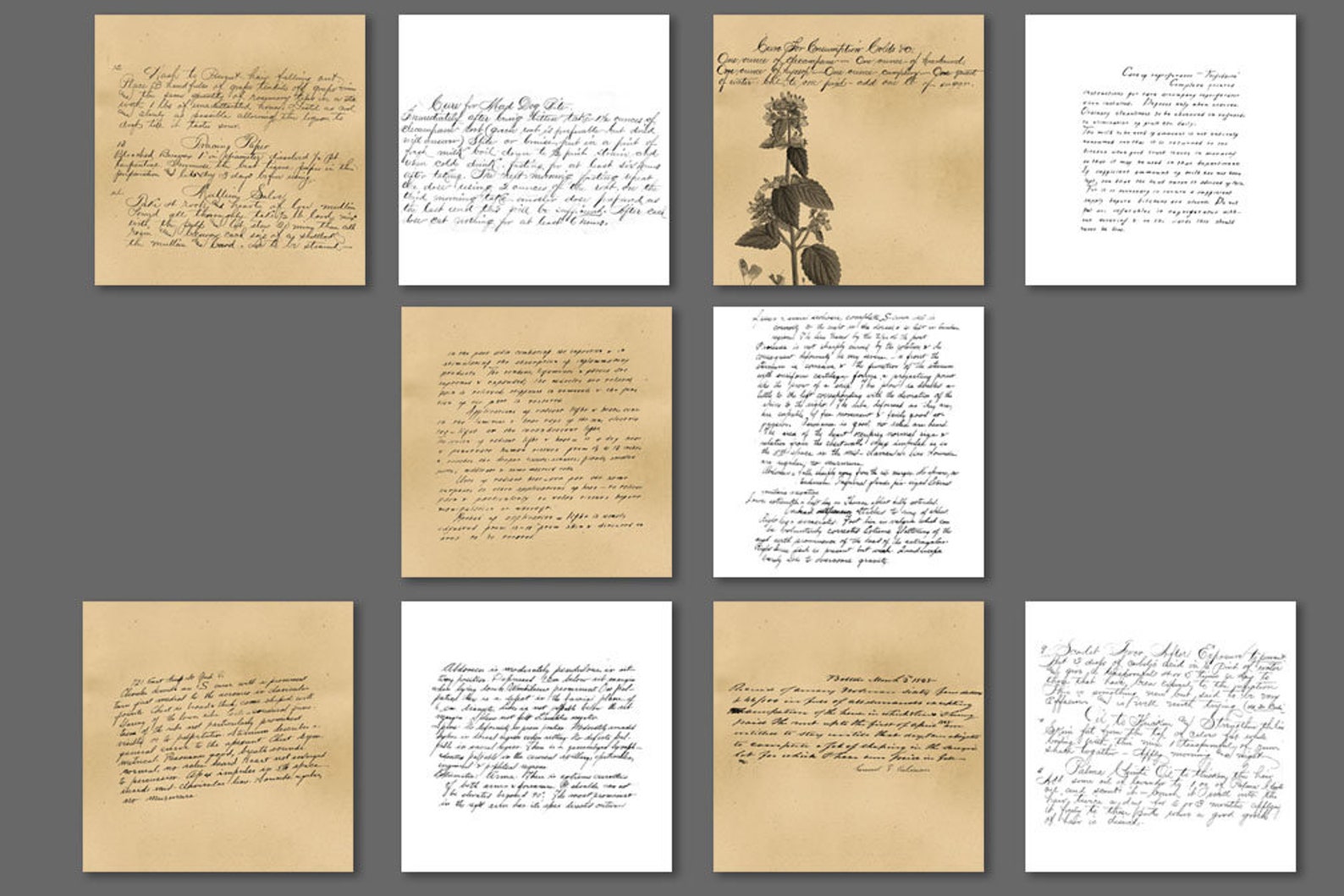 Old Handwriting Digital Paper Vintage Paper Textures Antique - Etsy