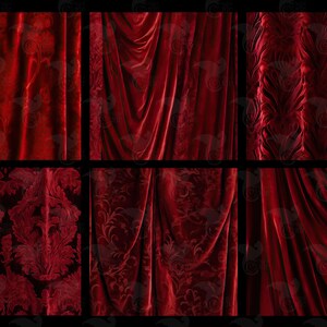 Red Velvet Textures, Seamless Damask Patterns (digital Paper) - Etsy