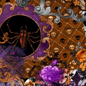 Halloween Digital Scrapbooking Kit, Clipart, Digital Paper, Bats ...