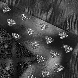 Black Glam Digital Paper, Seamless Metallic Black Textures Black ...