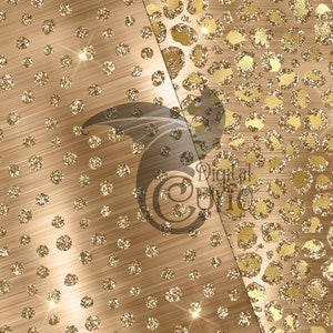 Gold Glitter Animal Print Digital Paper – Glam Seamless Textures ...