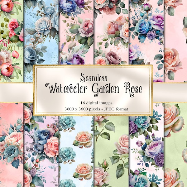 Roses Digital Paper - Etsy