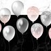 Blush and Silver Balloons Clipart Pink Glitter and Foil - Etsy